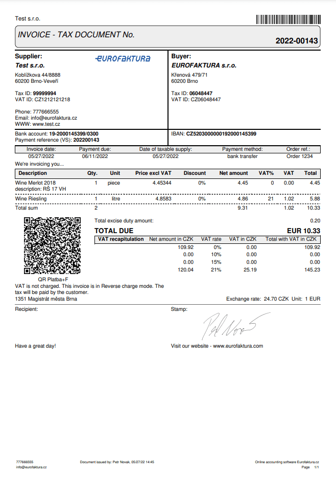 Czechia Free invoicing – Tax compliant cloud invoicing for Central ...